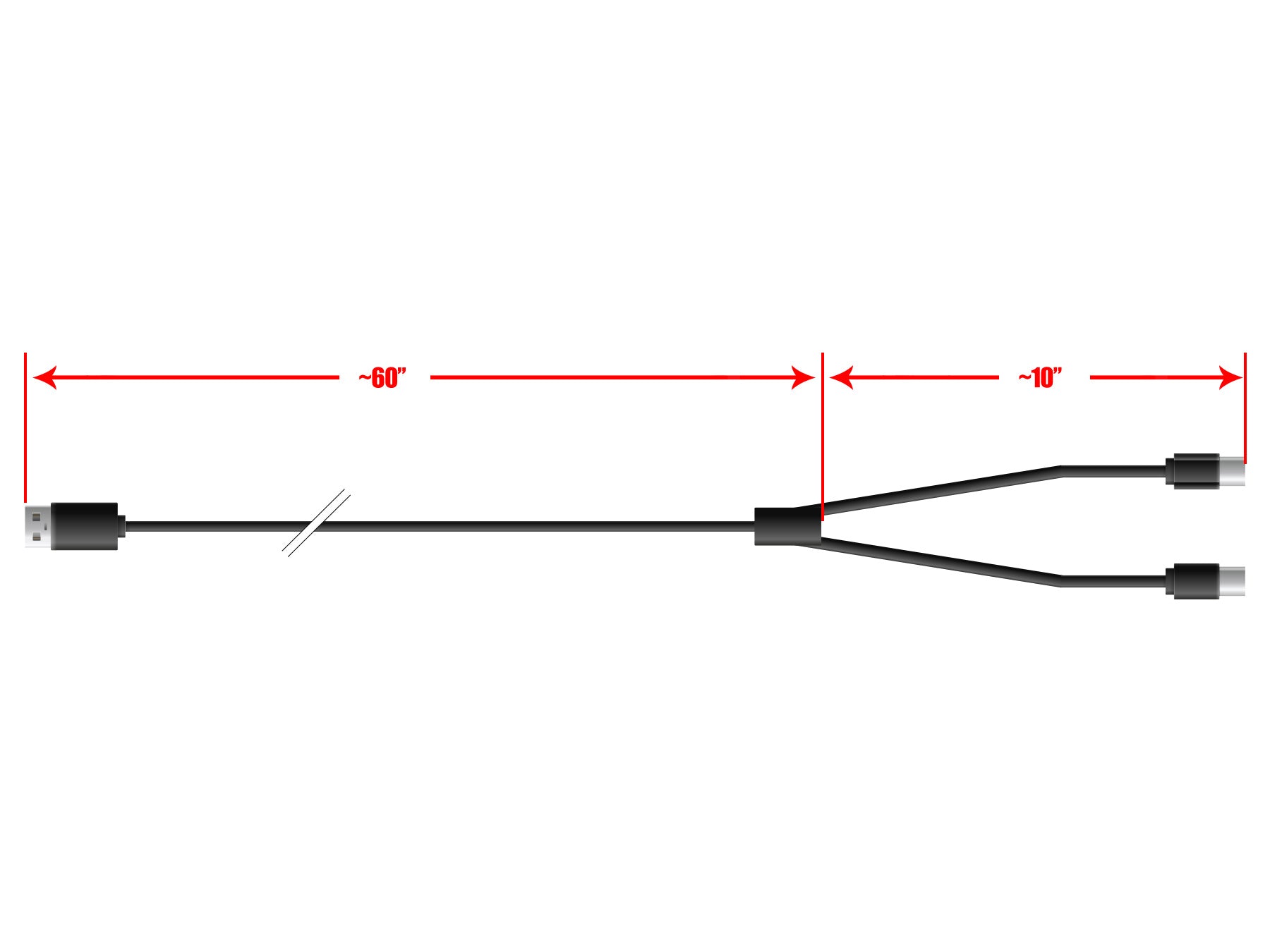 Advantage360 Pro Charge & Use Split USB-C Cable Upgrade - one cable fo ...