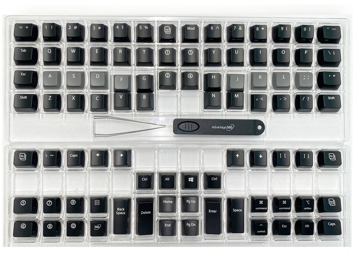 Advantage360 ABS Shine Through Keycap Set – Upgrade Keyboards