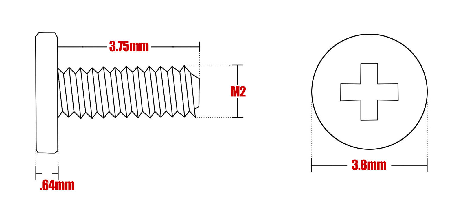 Black M2 low profile screws – Upgrade Keyboards